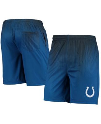 Men's Royal and Black Indianapolis Colts Pixel Gradient Training Shorts ...