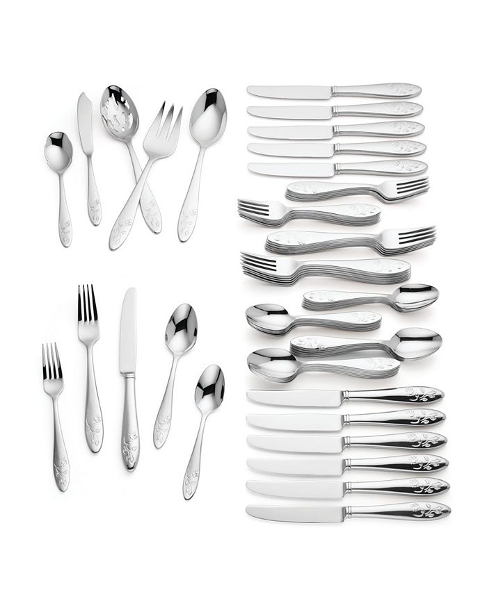 Lenox Butterfly Meadow 65-Pc. Flatware Set, Service for 12 - Macy's