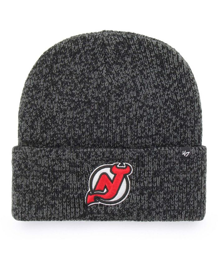 '47 Brand Men's Black New Jersey Devils Brain Freeze Cuffed Knit Hat ...