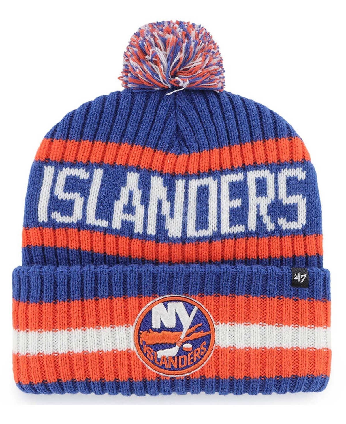Click here for Mens Royal New York Islanders Bering Cuffed Knit H... prices