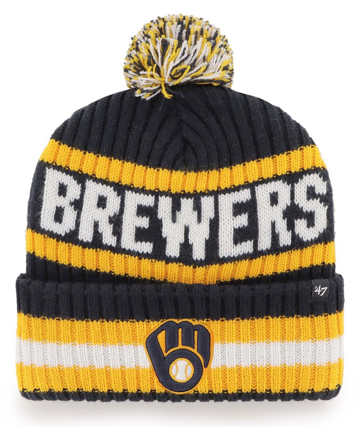 Click here for Mens Navy Milwaukee Brewers Bering Cuffed Knit Hat... prices