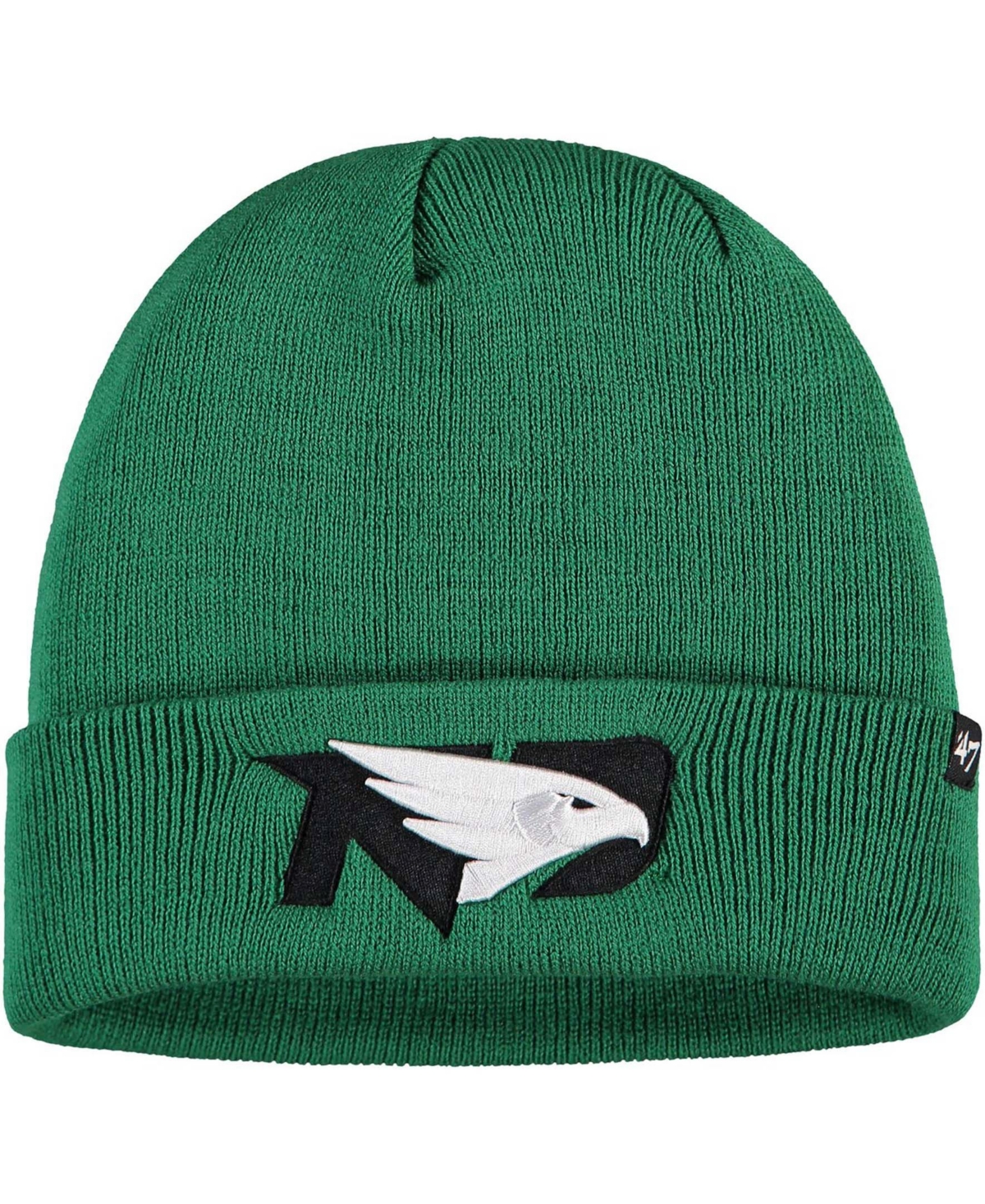 Click here for Mens Kelly Green North Dakota Raised Cuffed Knit H... prices