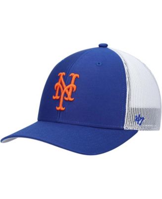 Men's Royal, White New York Mets Primary Logo Trucker Snapback Hat - Macy's