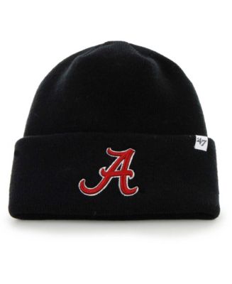 Men's Black Alabama Crimson Tide Raised Cuffed Knit Hat - Macy's