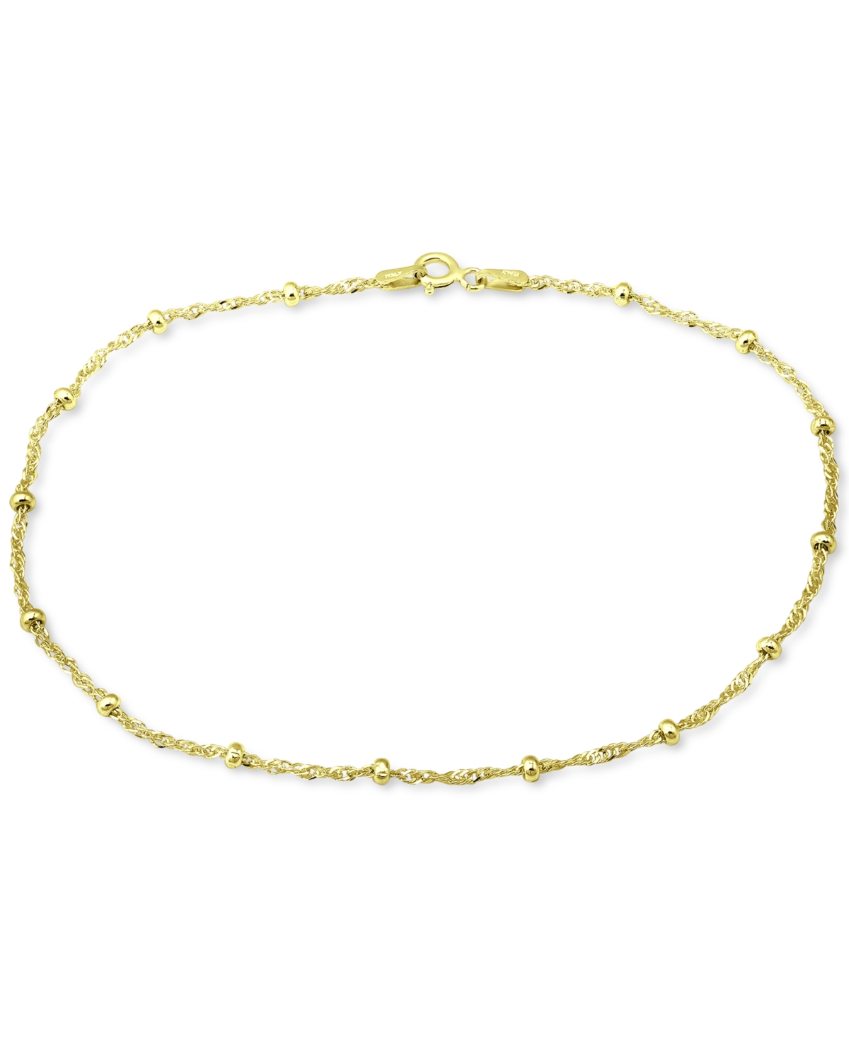 Click here for Giani Bernini Beaded Singapore Link Ankle Bracelet... prices