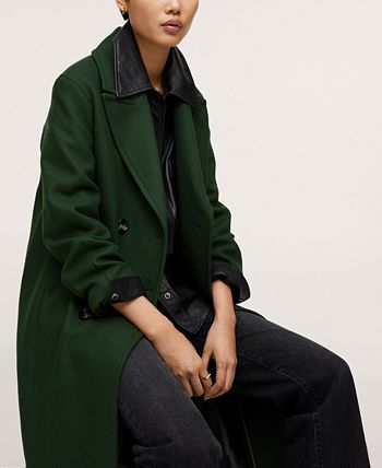 MANGO Women's Double-Breasted Coat - Macy's