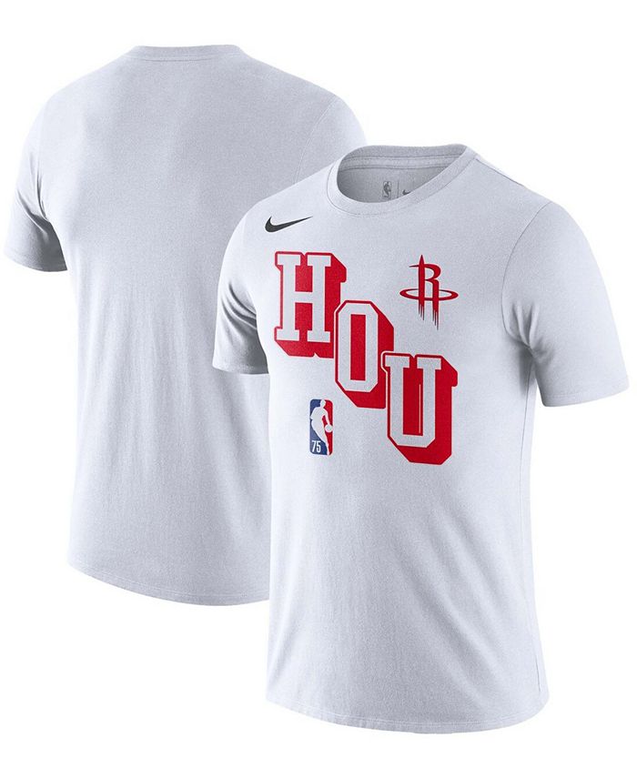 Nike Men's White Houston Rockets Courtside Performance Block T-shirt ...