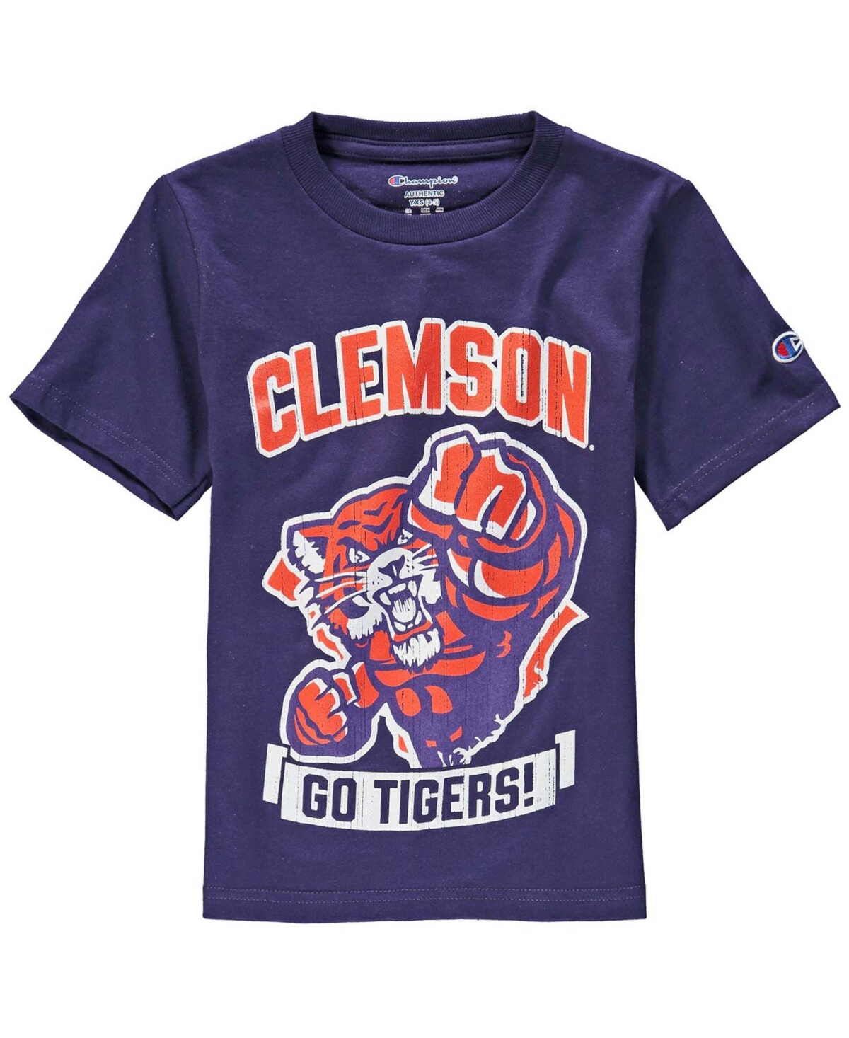 Click here for Big Boys and Girls Purple Clemson Tigers Strong Ma... prices