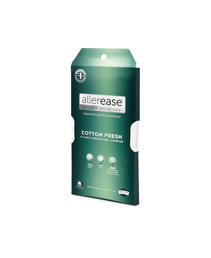 AllerEase Reserve Cotton Fresh Pillow Protector, Standard/Queen - Macy's