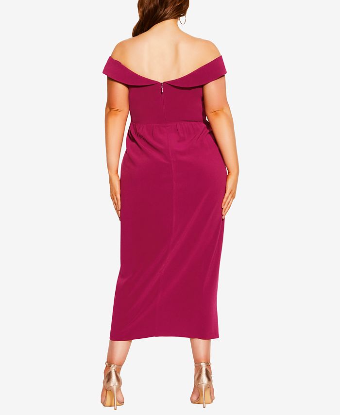 City Chic Trendy Plus Size Ripple Love Dress - Macy's