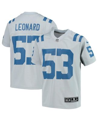 Big Boys Darius Leonard Gray Indianapolis Colts Inverted Team Game ...