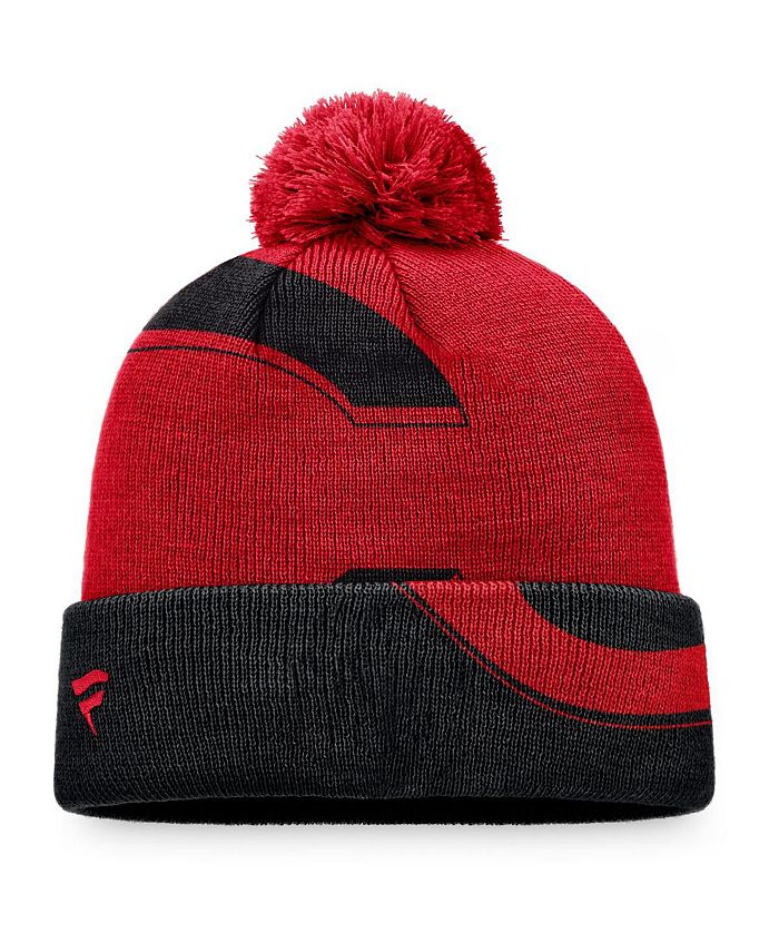 Fanatics Men's Red, Black Cincinnati Reds Block Party Cuffed Knit Hat ...