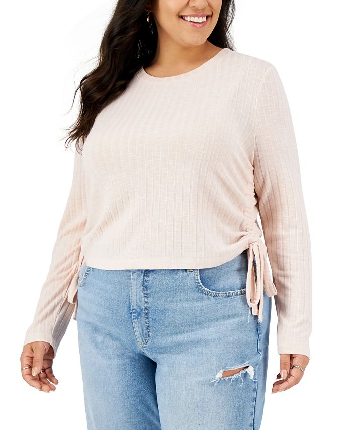 Love, Fire Plus Size Ruched Side-Tie Top - Macy's