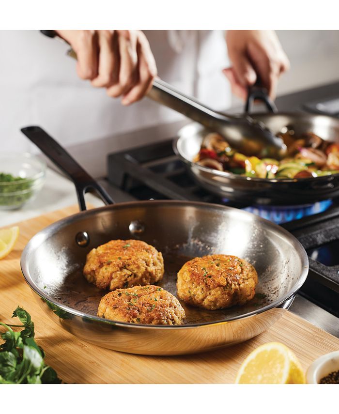 KitchenAid 5-Ply Clad Stainless Steel 2 Piece Induction Frying Pan Set ...