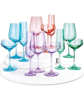 Godinger Sheer Blue Coupes, Set of 4 & Reviews - Glassware & Drinkware ...