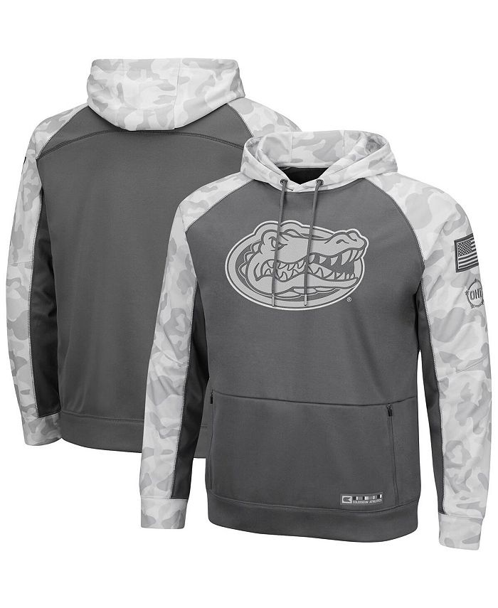 Colosseum Men's Gray, Arctic Camo Florida Gators OHT Military-Inspired Appreciation Tonal Raglan ...