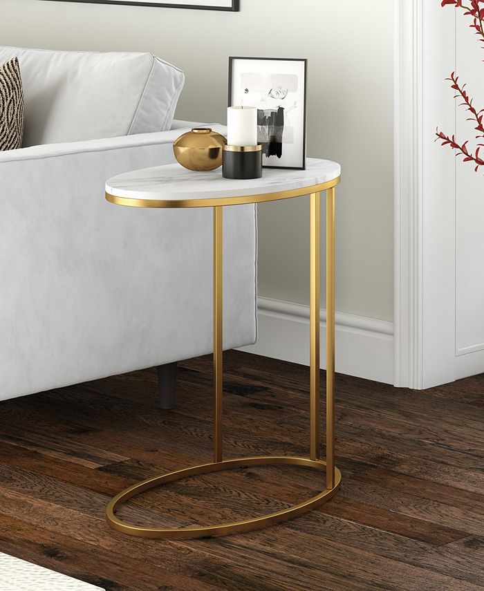 Hudson & Canal Enzo Side Table, 20" x 12" - Macy's