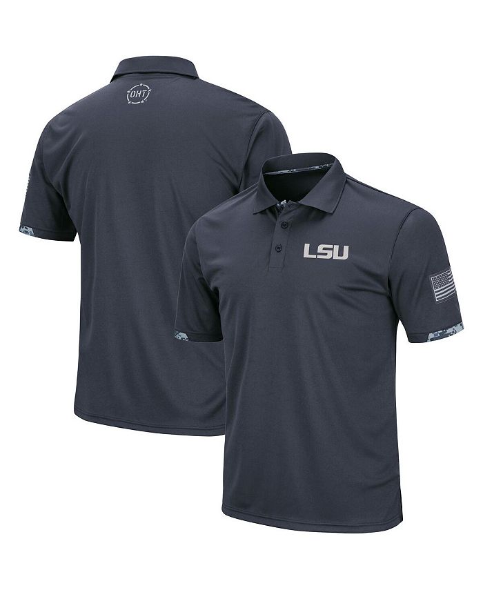 Colosseum Men's Big and Tall Charcoal LSU Tigers OHT Military-Inspired ...