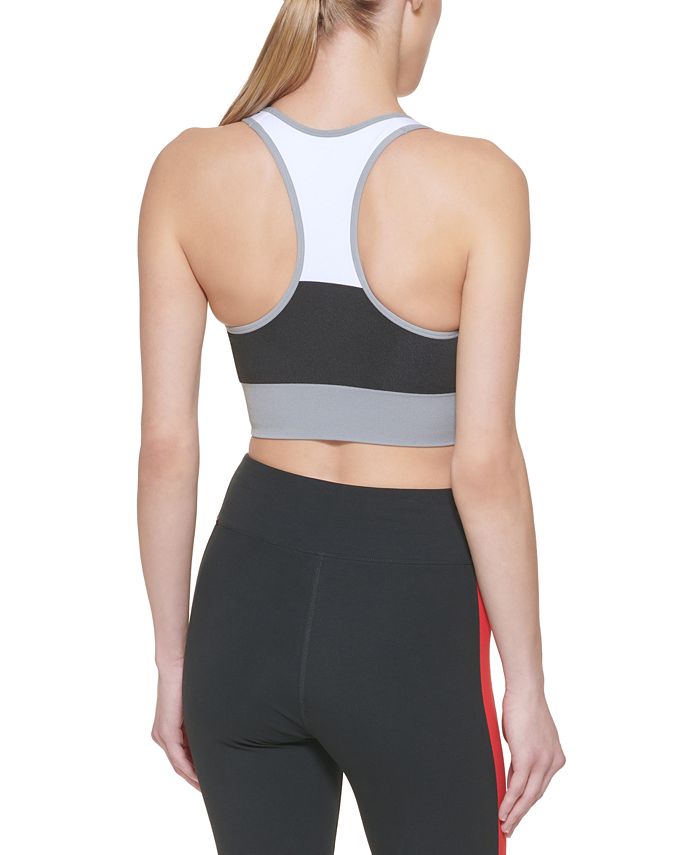 Tommy Hilfiger Colorblocked Low Impact Sports Bra - Macy's