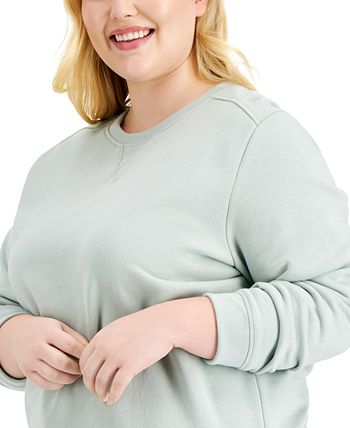 Karen Scott Plus Size Crewneck Sweatshirt, Created for Macy's & Reviews ...