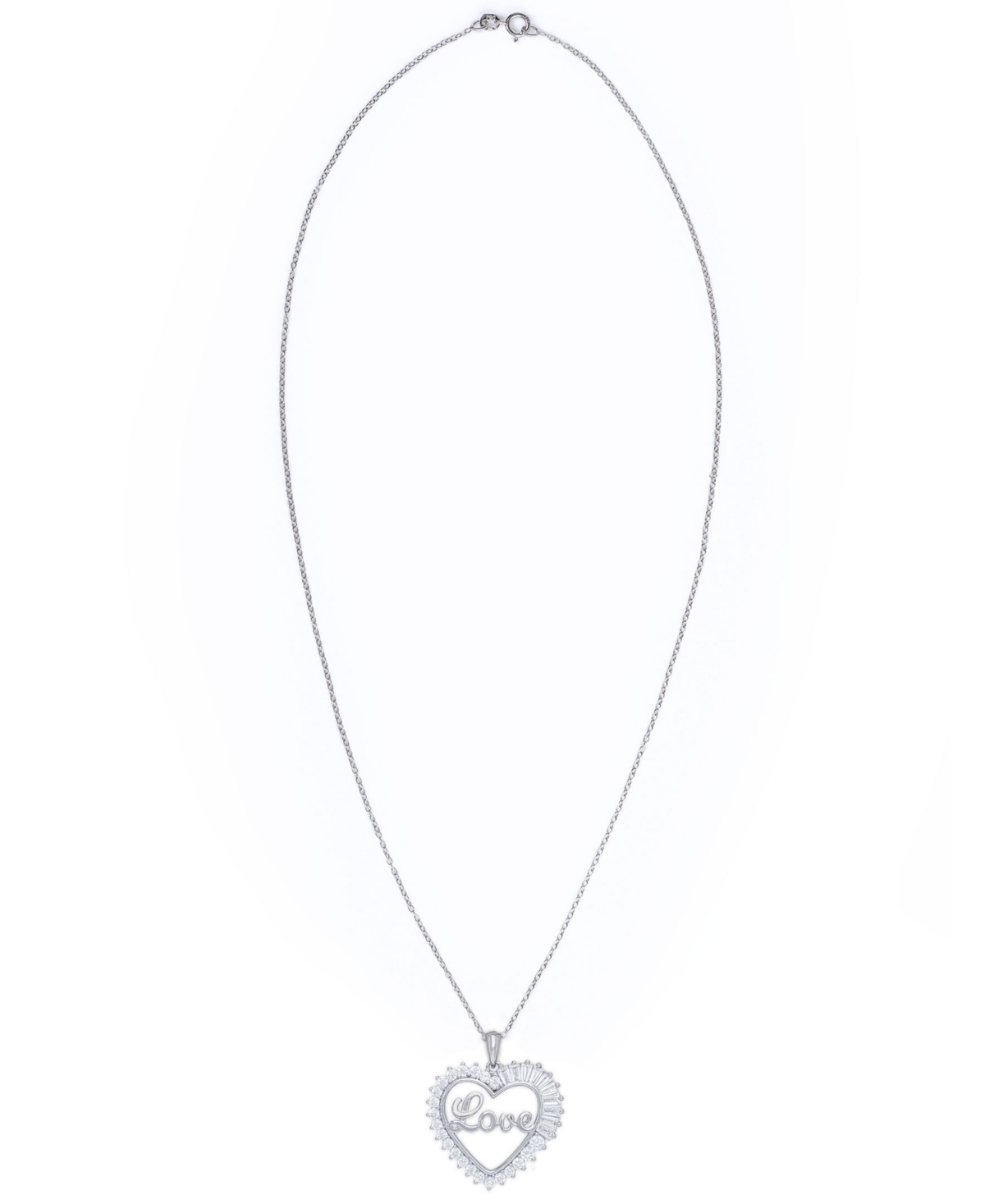 Click here for Cubic Zirconia Love Heart Pendant Necklace in Fine... prices