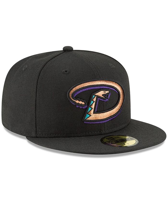 New Era Men's Black Arizona Diamondbacks Cooperstown Collection Logo ...