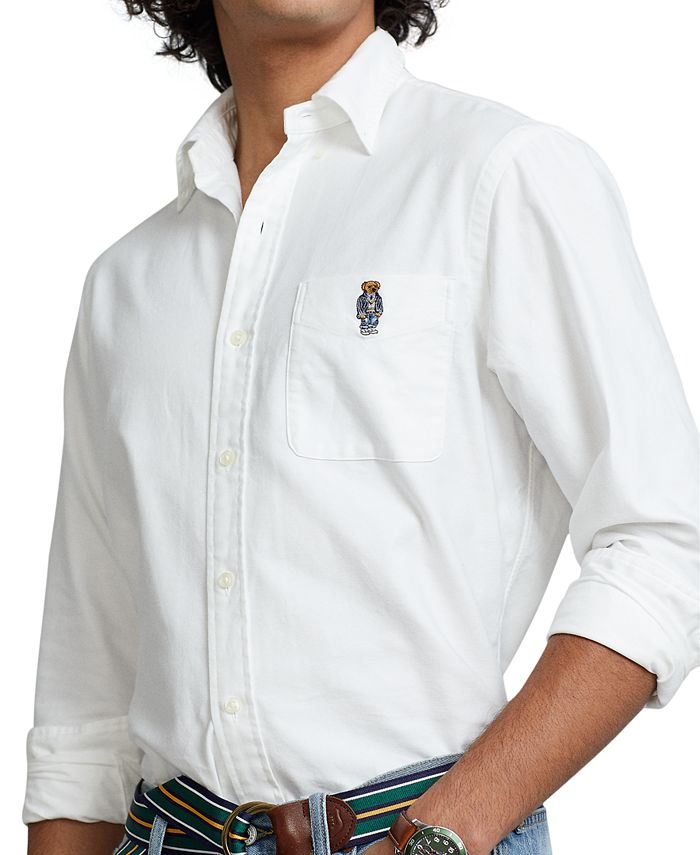 Polo Ralph Lauren Men's Classic-Fit Polo Bear Oxford Shirt - Macy's