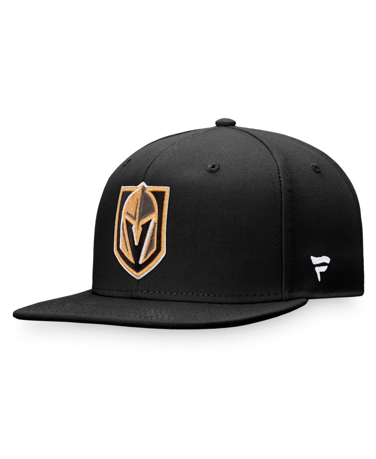 Mens Black Vegas Golden Knights Core Primary Logo Snapback Adjustable Hat - Black