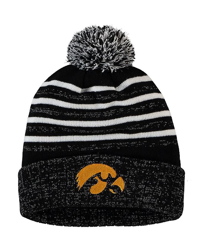 Top of the World Women's Black Iowa Hawkeyes Shimmering Cuffed Knit Hat ...