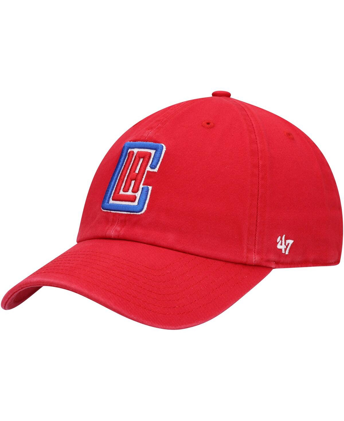 Click here for Mens Red La Clippers Team Clean Up Adjustable Hat... prices
