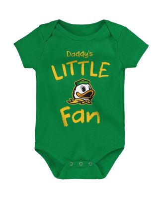 Girls and Boys Newborn and Infant Green Oregon Ducks Daddy's Little Fan ...