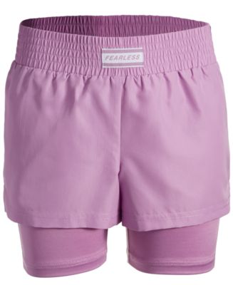 ID Ideology Big Girls Fearless Layered Shorts, Created for Macy's - Macy's