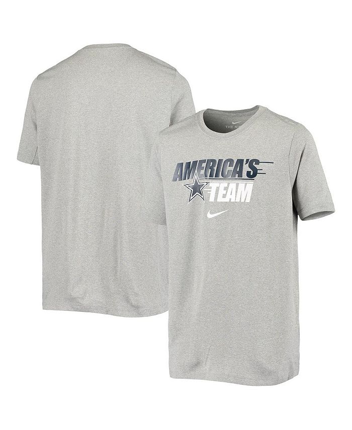 Nike Big Boys Heather Gray Dallas Cowboys Local Motion Performance T ...