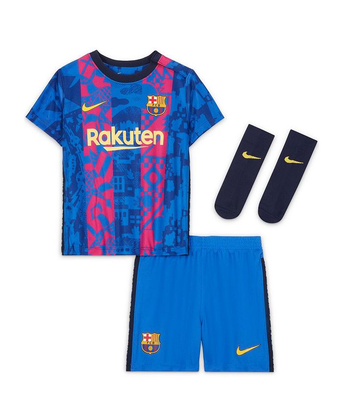 Nike Infant Unisex Blue Barcelona 2021/22 Third Replica Kit - Macy's