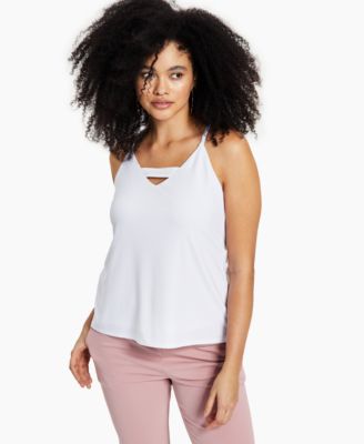 Bar III Petite Zip-Back Top, Created for Macy's - Macy's
