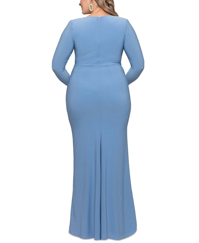 Betsy & Adam Plus Size Side-Ruched Dress - Macy's