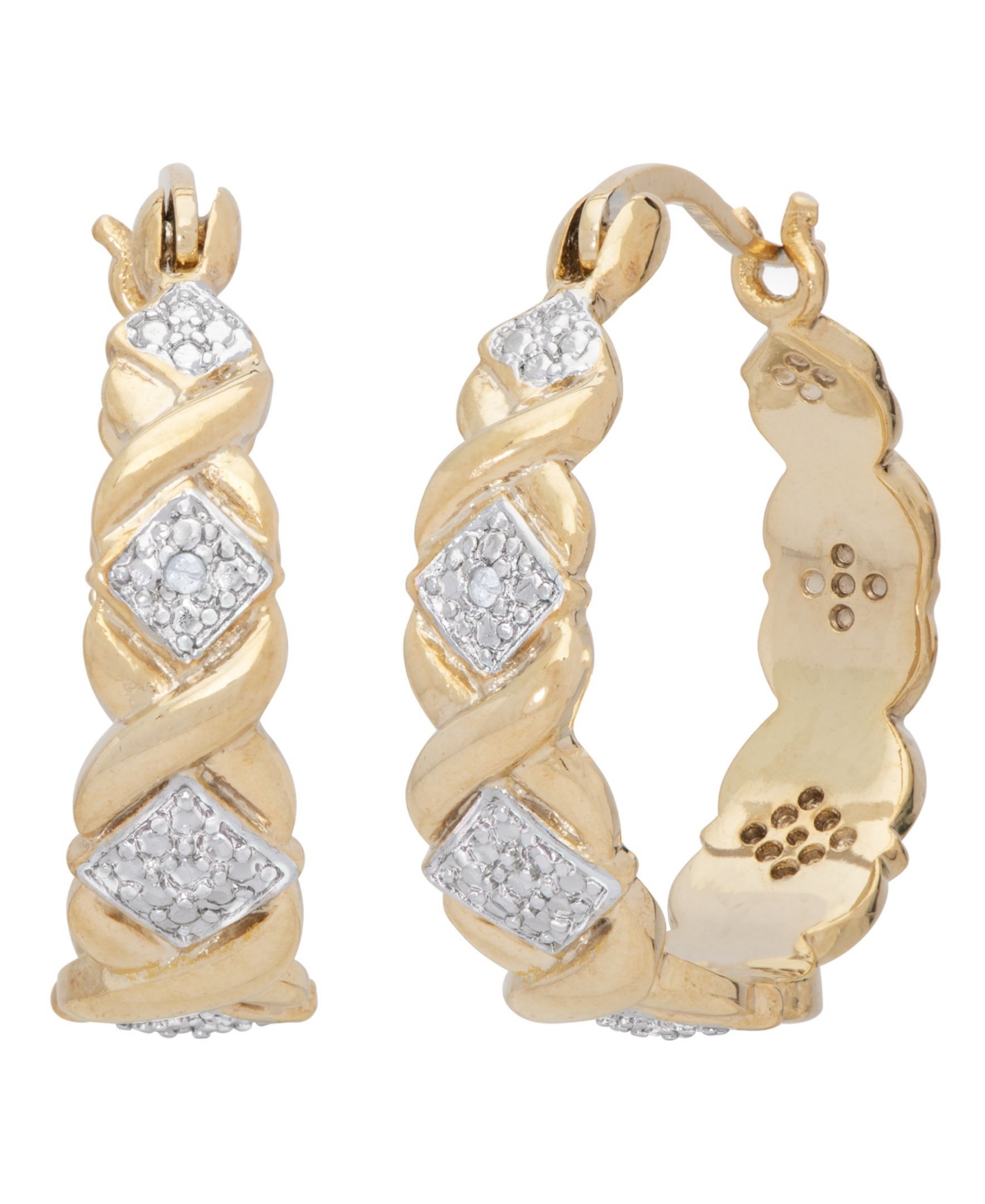 Click here for Diamond Accent Xo Hoop Earrings - Gold prices