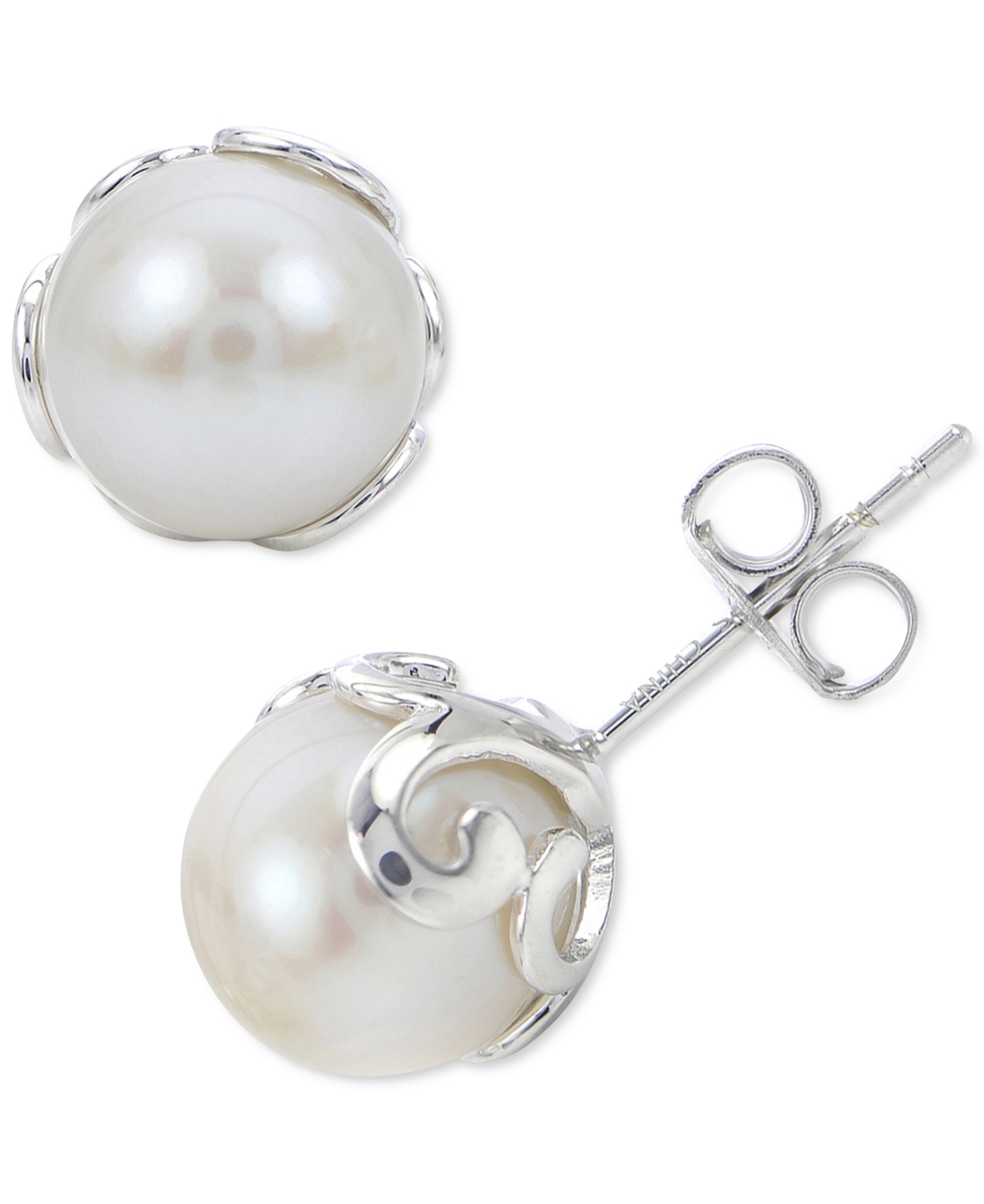 Click here for Cultured Freshwater Pearl (8-1/2mm) Filigree Stud... prices