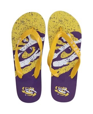 FOCO Men's and Women's LSU Tigers Big Logo Flip-Flops - Macy's