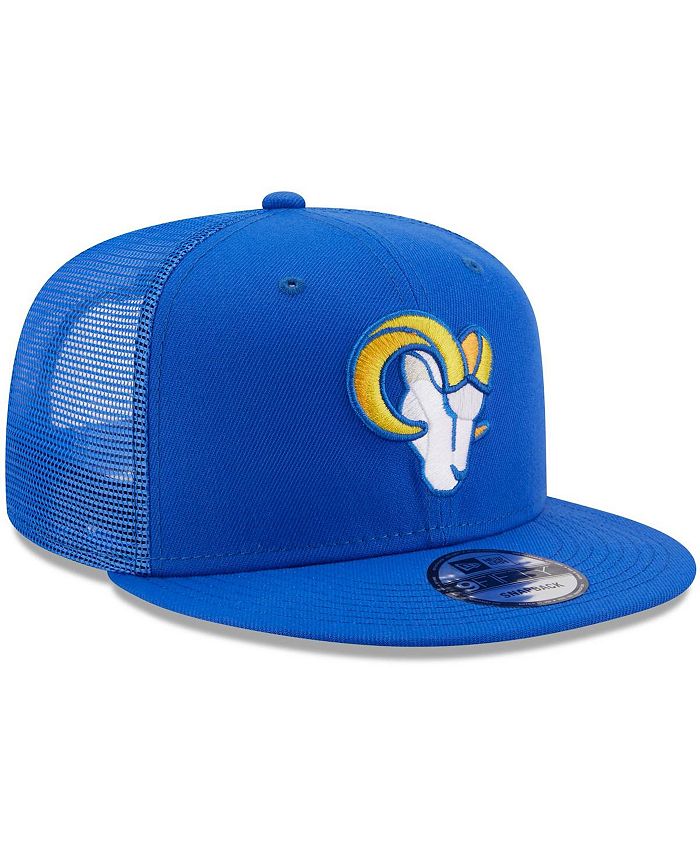 New Era Men's Royal Los Angeles Rams Ram Head Classic Trucker 9FIFTY ...