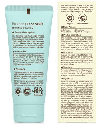 Sun Bum Restoring Face Mask - Macy's