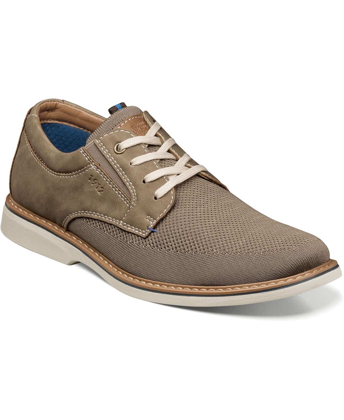 Click here for Mens Otto Knit Plain Toe Lace Up Oxford Shoes - Ta... prices