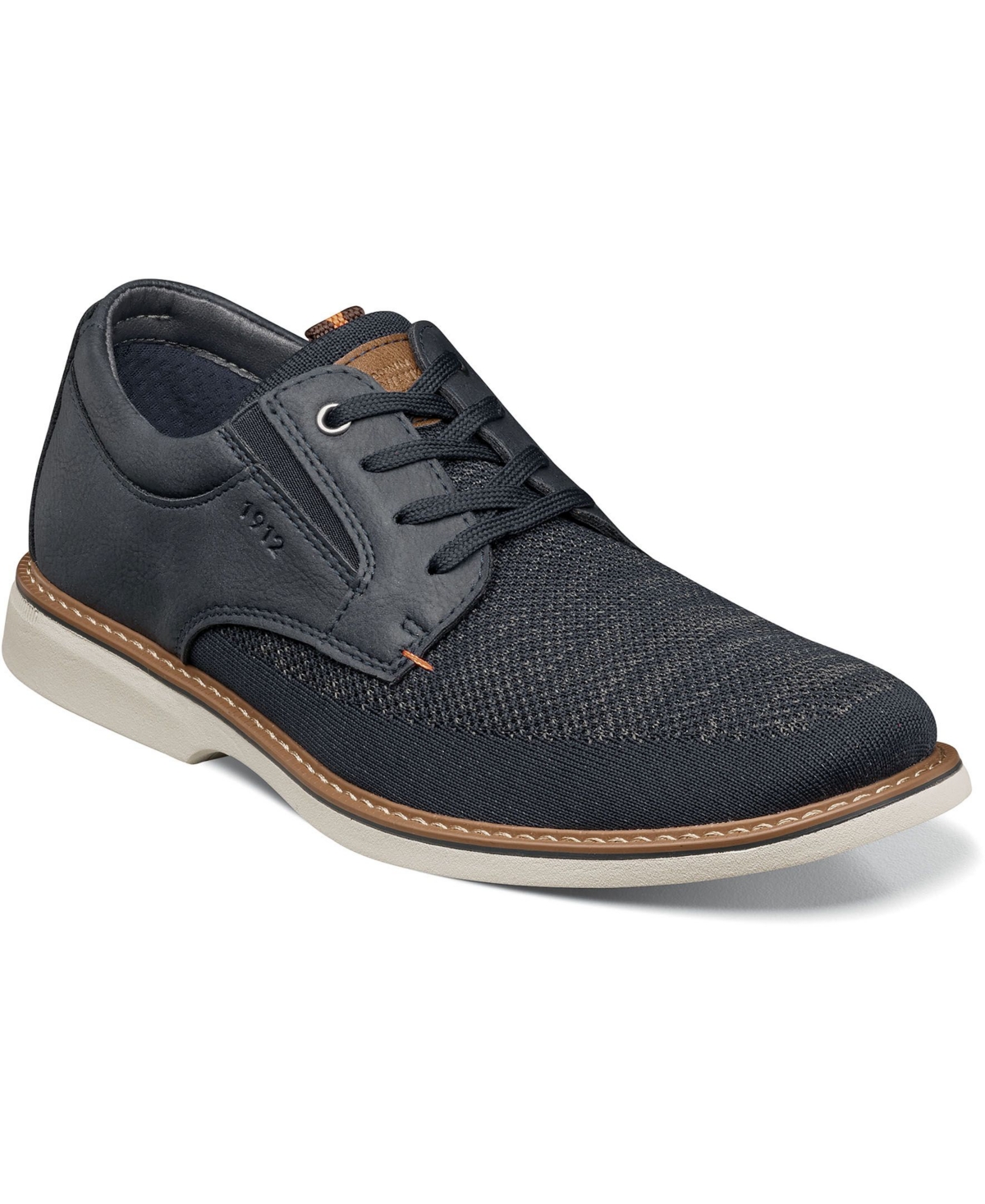 Click here for Mens Otto Knit Plain Toe Lace Up Oxford Shoes - Na... prices