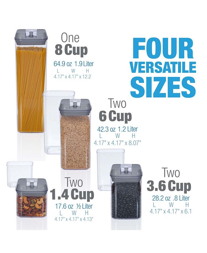 Cheer Collection Food Storage Container, Set of 7 - Macy's