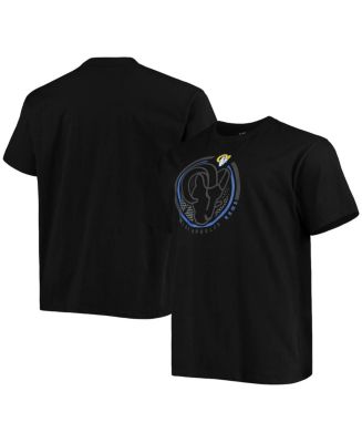 Men's Fanatics Black Los Angeles Rams Big and Tall Color Pop T-shirt ...