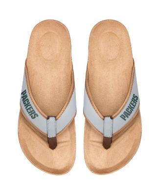 Men's FOCO Green Bay Packers Cork Flip Flops - Macy's