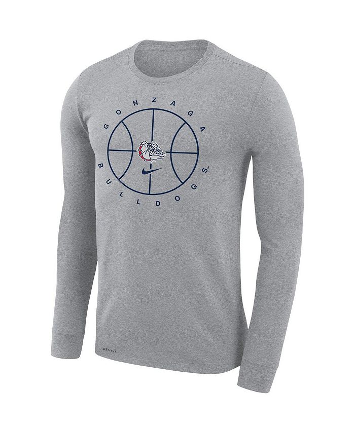 Nike Men's Gray Gonzaga Bulldogs Basketball Icon Legend Performance Long Sleeve T-shirt - Macy's