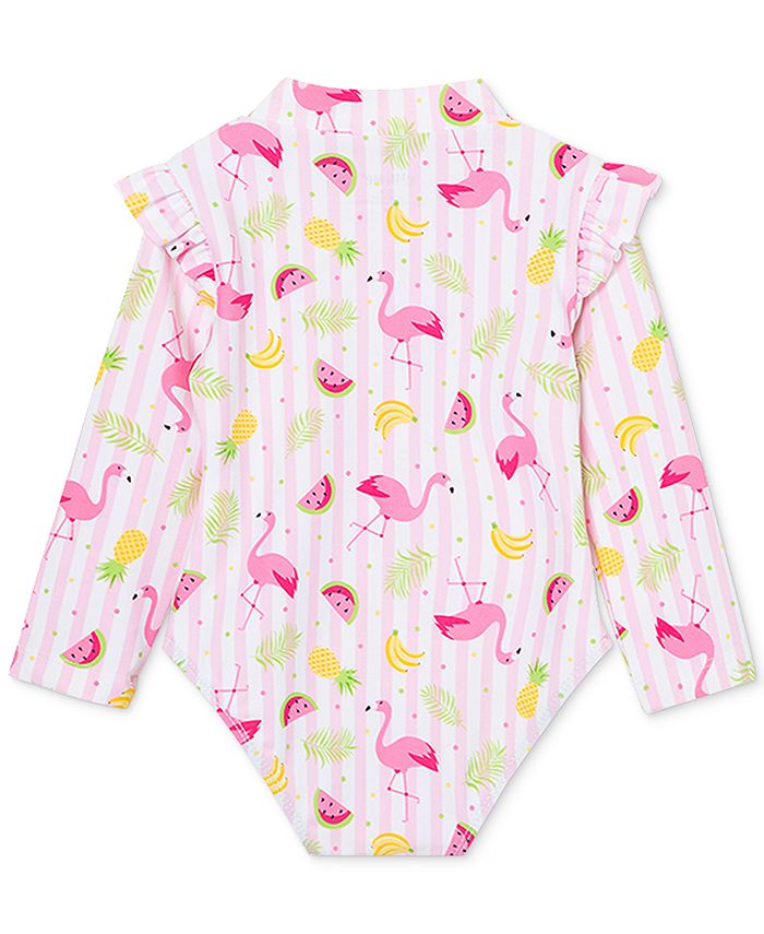Little Me Baby Girls Flamingo Rash Guard - Macy's