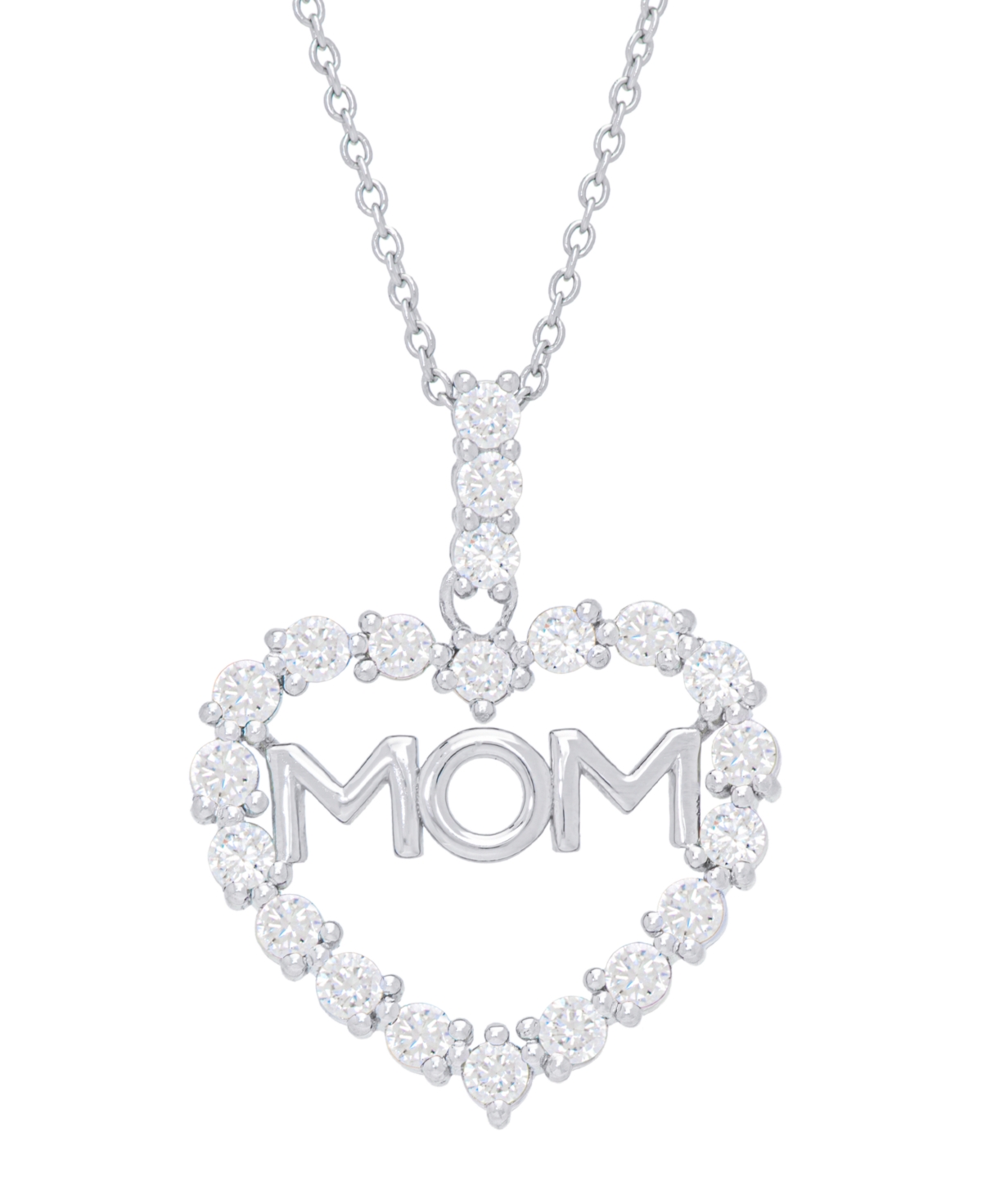 Click here for Macys Womens Cubic Zirconia Mom Heart Pendant Neck... prices