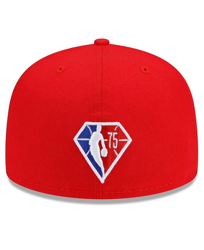 New Era Men's Red Houston Rockets Back Half Team 59FIFTY Fitted Hat ...
